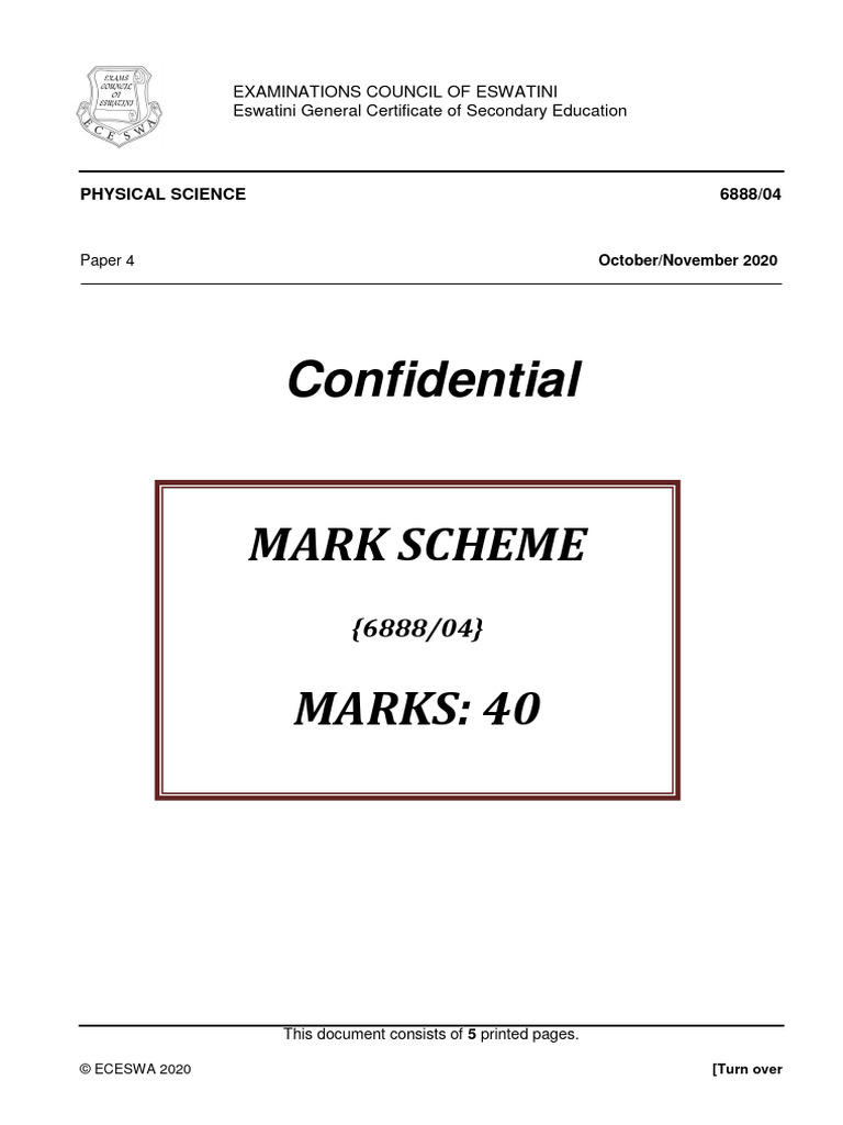 Physical Science Paper 4 MS | PDF | Filtration | Acid
