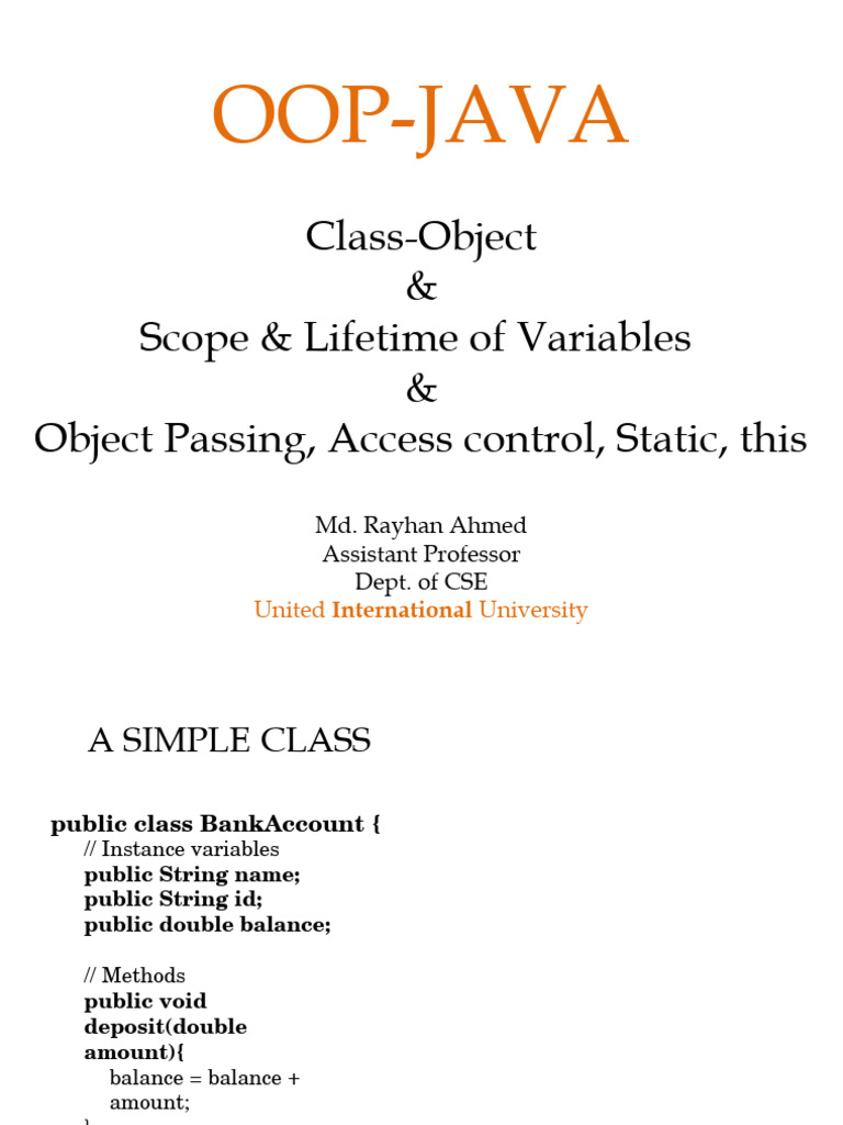 Java 2 | PDF | Method (Computer Programming) | Scope (Computer Science) Java 2 | PDF | Method (Computer Programming) | Scope (Computer Science)