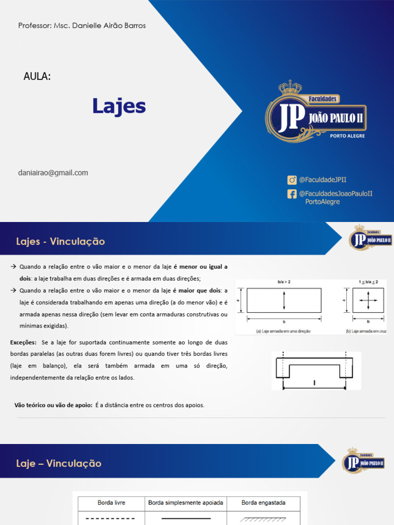 Lajes - 01 | PDF | Cálculo | Viga