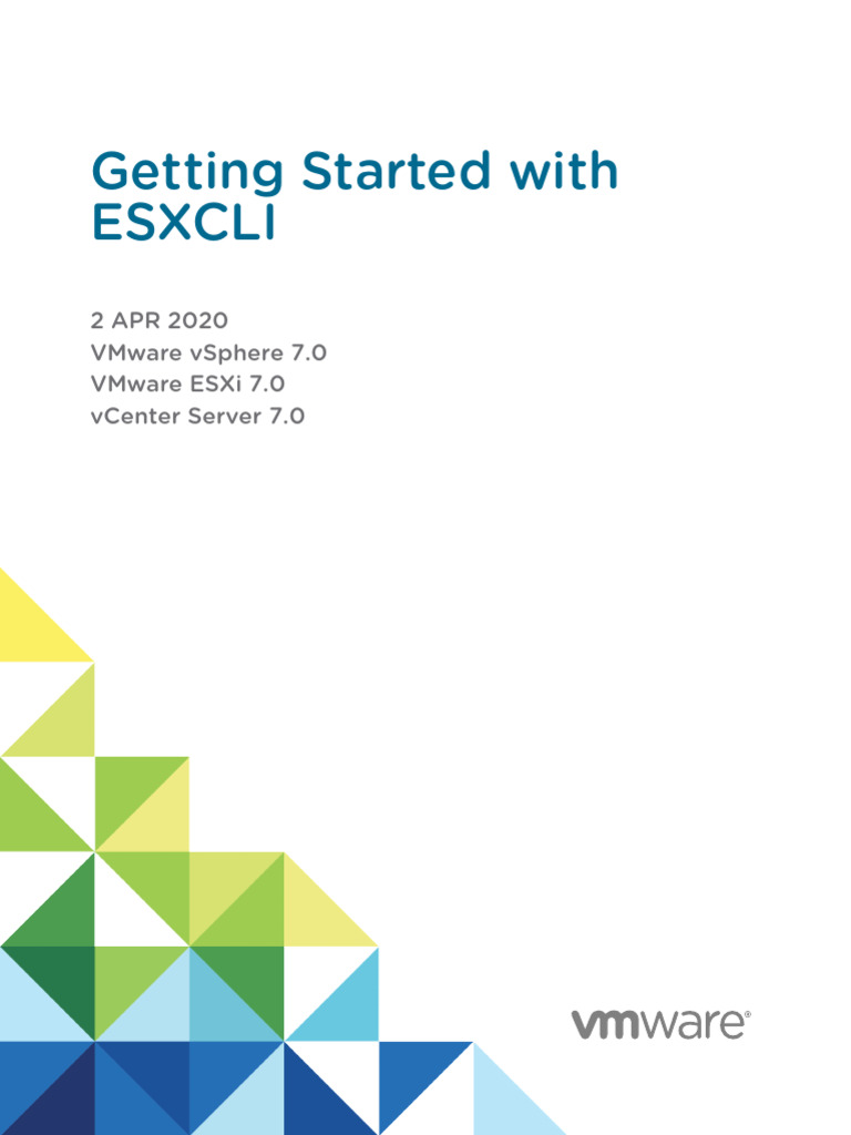 Vsphere 70 Esxcli Getting Started Guide | PDF | Shell (Computing ...