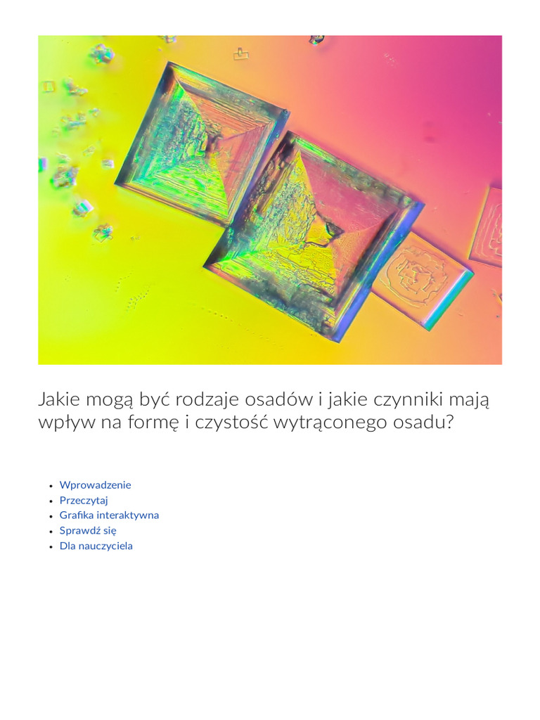 Jakie Moga Byc Rodzaje Osadow I Jakie Czynniki Maja Wplyw Na For | PDF