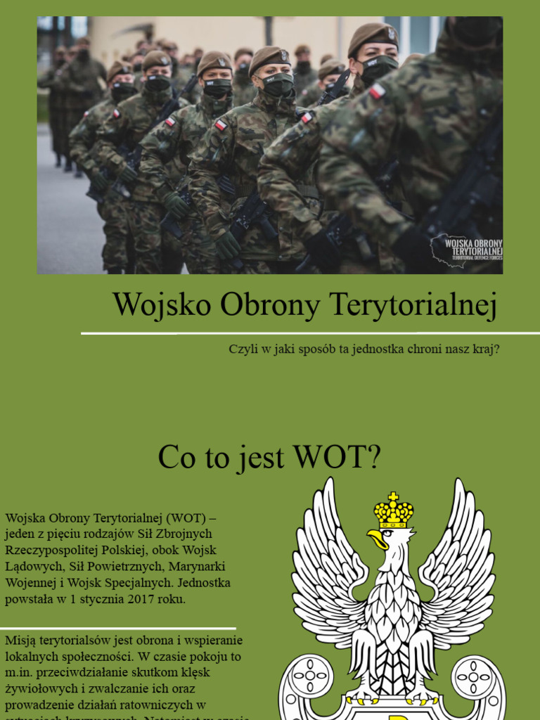 Wojsko Obrony Terytorialnej | PDF