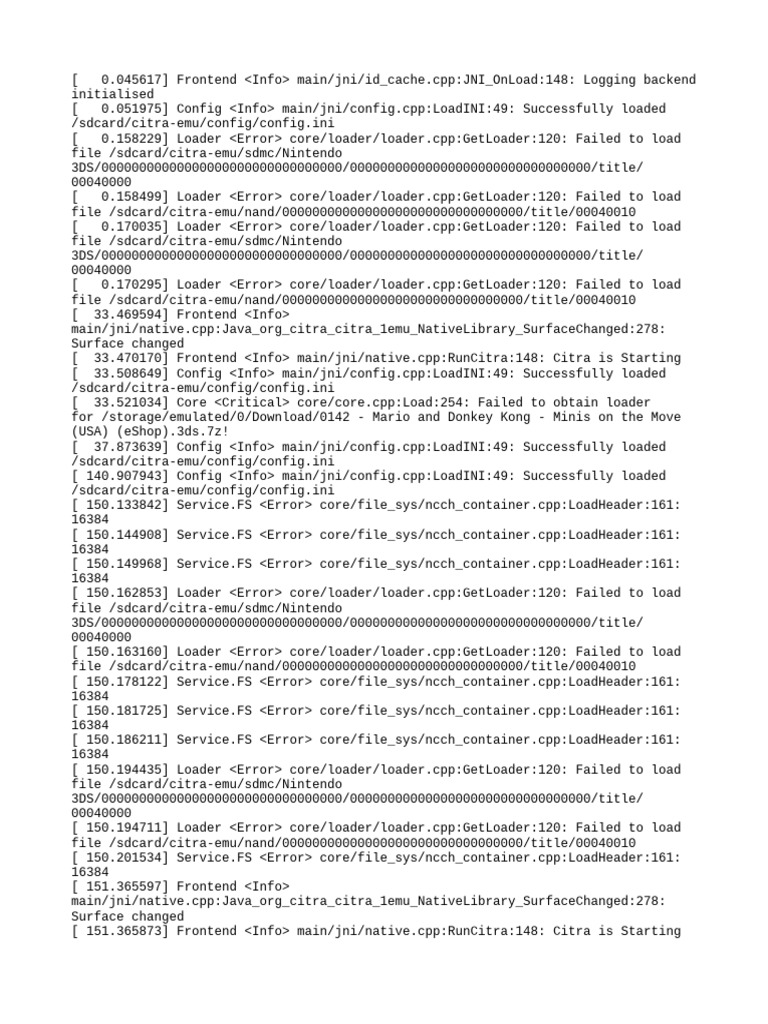 Citra Log.txt.Old | PDF | Computing | Computer Science