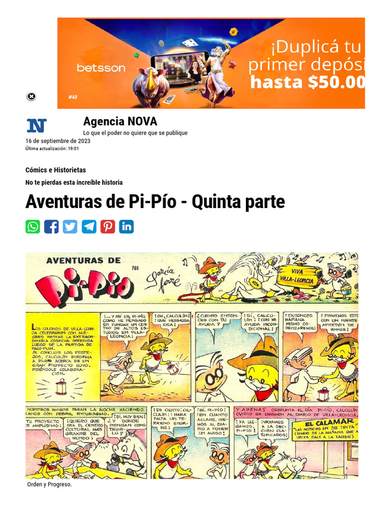 Aventuras de Pi-Pío - Quinta Parte | PDF | Libros para adolescentes