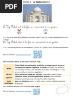 Dictée Taj Mahal | PDF | Études des langues étrangères | Poésie