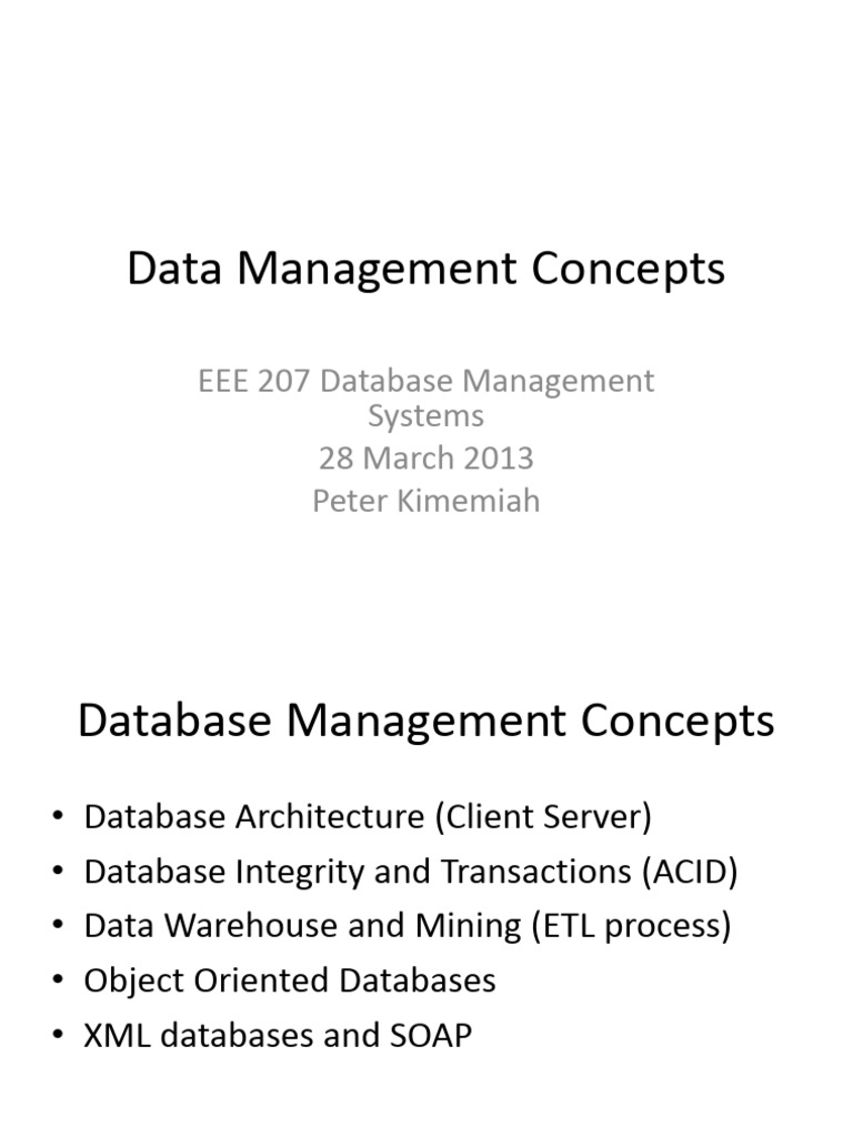 Eee207 Database Concepts Lecture 8 Pdf Database Transaction Databases
