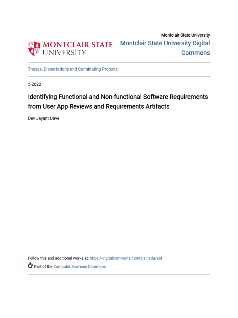 Identifying Functional and Non-Functional Software Requirements F | PDF | Machine Learning ...
