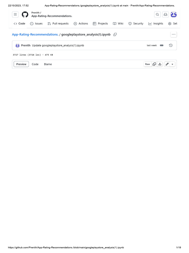 App-Rating-Recommendations. - Googleplaystore - Analysis (1) .Ipynb at Main Prenith - App-Rating ...