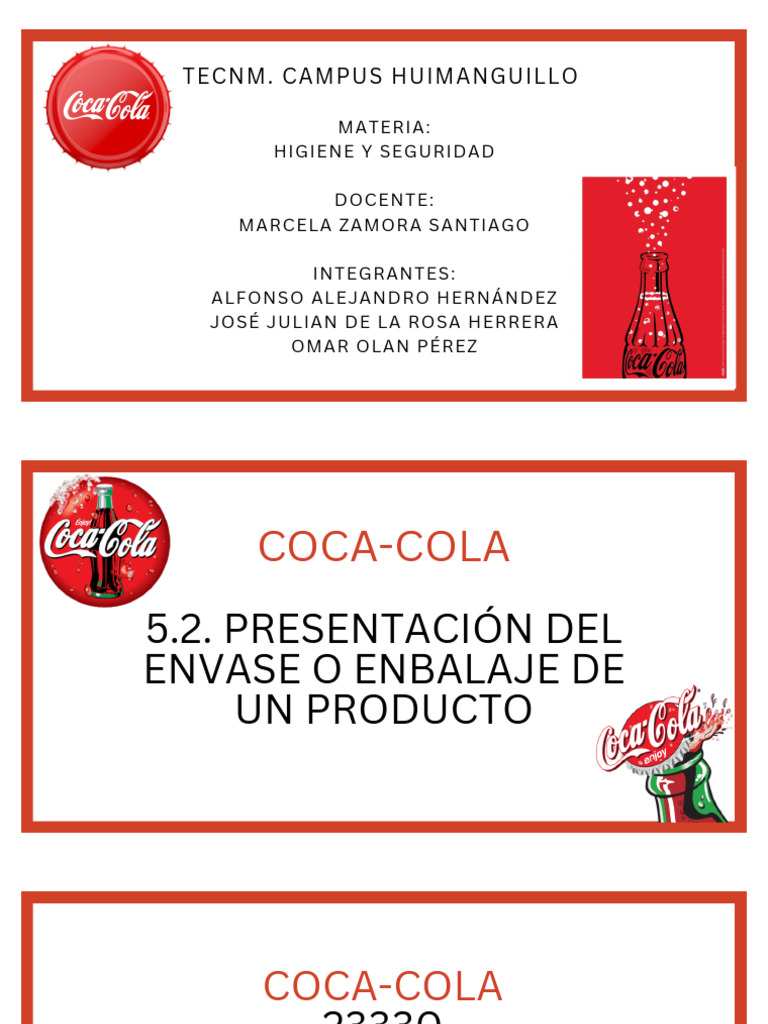 Envase y Seguridad de Coca-Cola | PDF | Coca Cola | Bebida