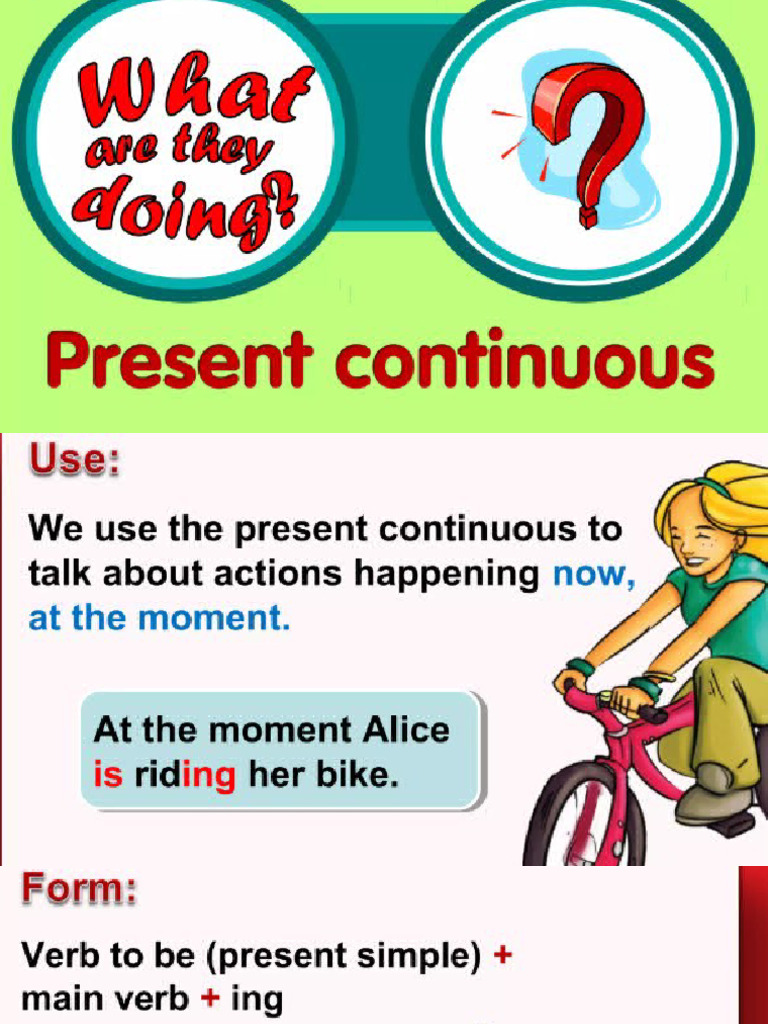 Present Continuous or Progressive Slide | PDF