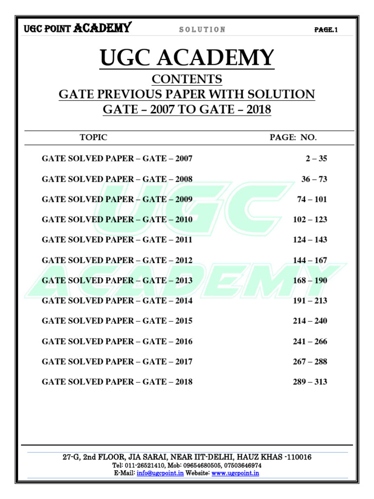 Gate Paper Solution - 2007 - 2018 | PDF | Neutron | Nuclear Fission