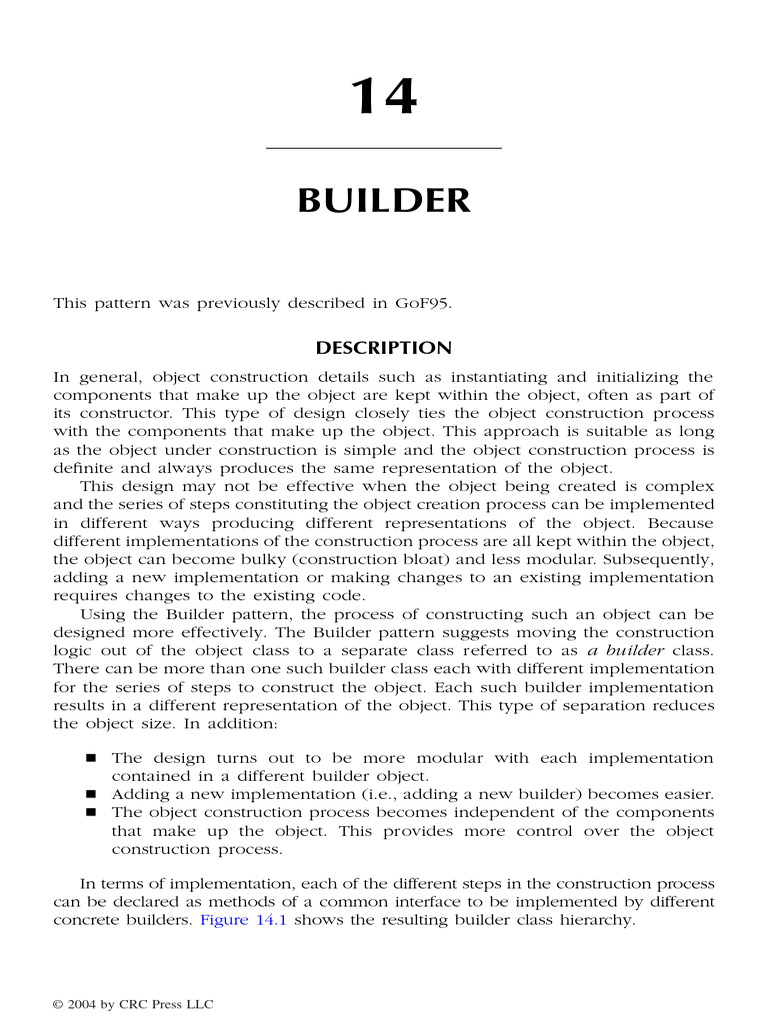 Builder Pdf Method Computer Programming Class Computer Programming