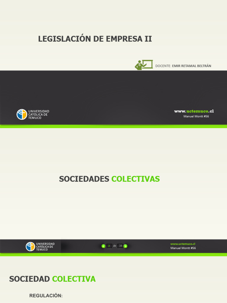 Regulación de Sociedades Colectivas | PDF | Sociedad General | Sociedad de responsabilidad limitada