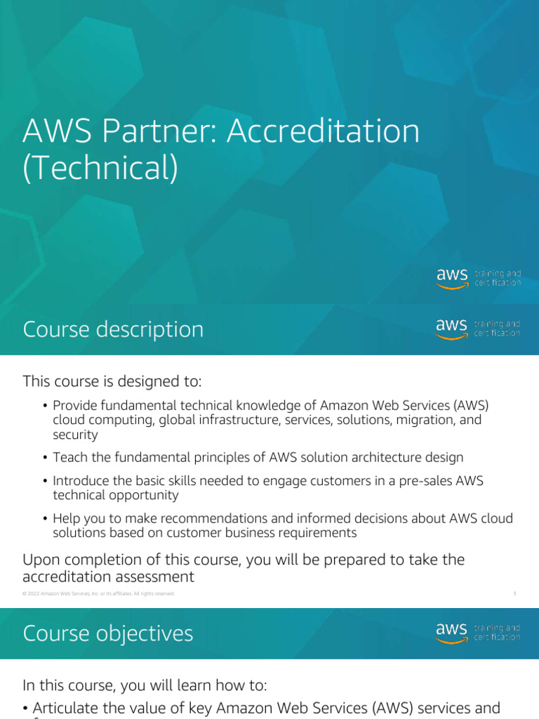 Aws Accreditation Technical | PDF | Amazon Web Services | Cloud Computing