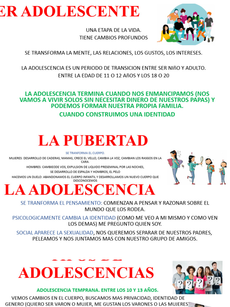 ADOLESCENTE | PDF | Adolescencia | Pubertad