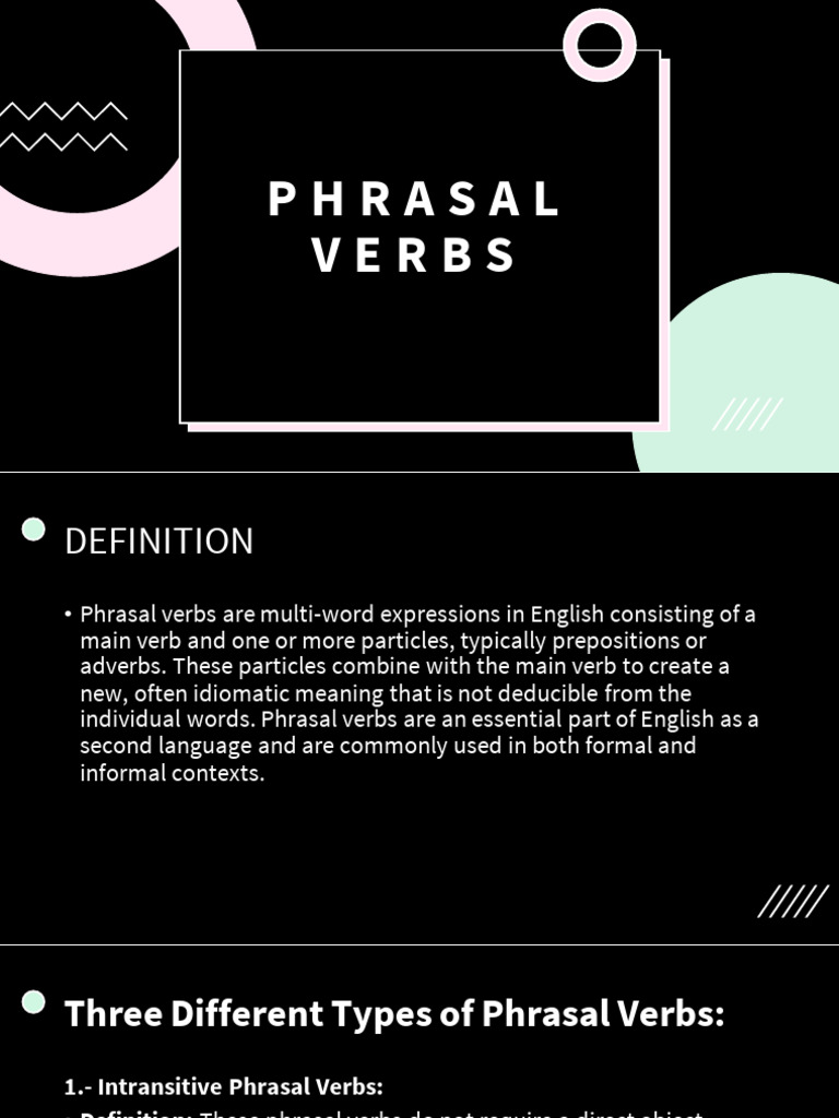 Phrasal Verbs | PDF | Verb | Languages