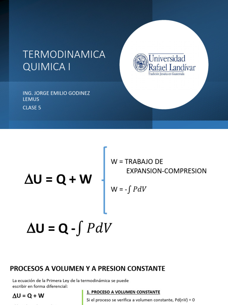 TERMODINAMICA QUIMICA I Clase 5 | PDF | Gases | Química Física