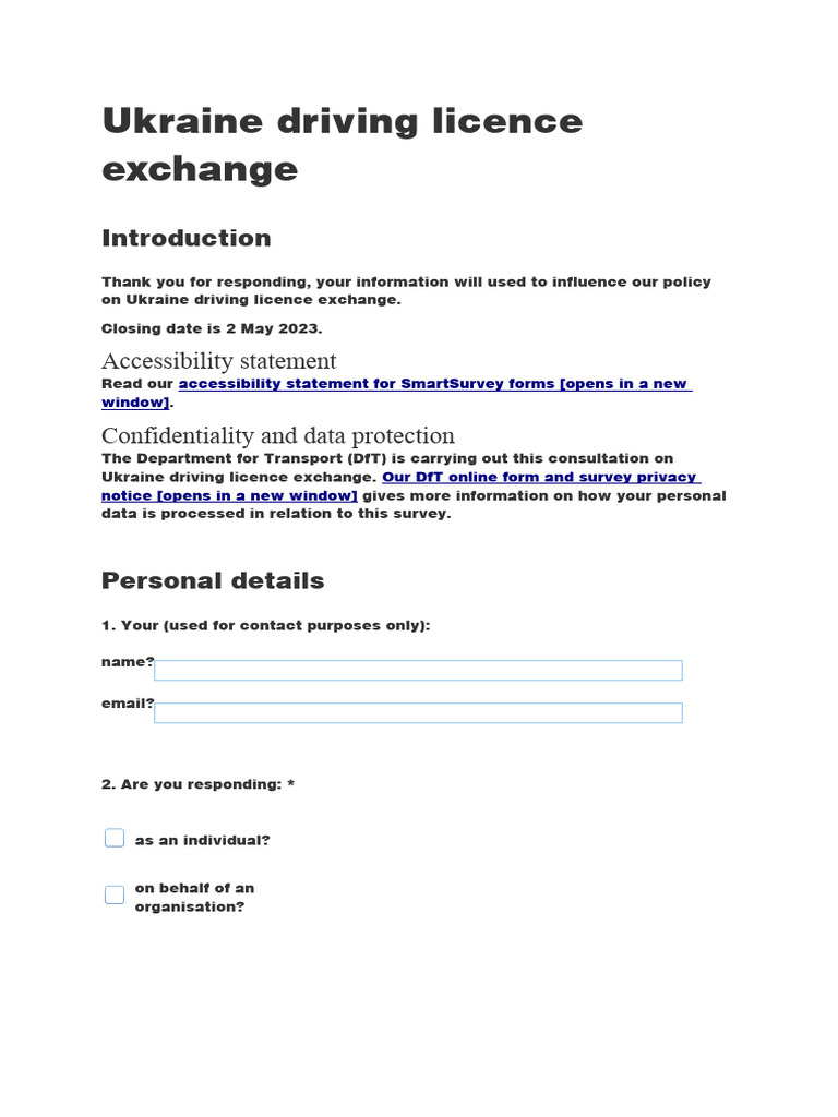 Ukrainian Consultation Download Form | PDF | Driver's License | Ukraine