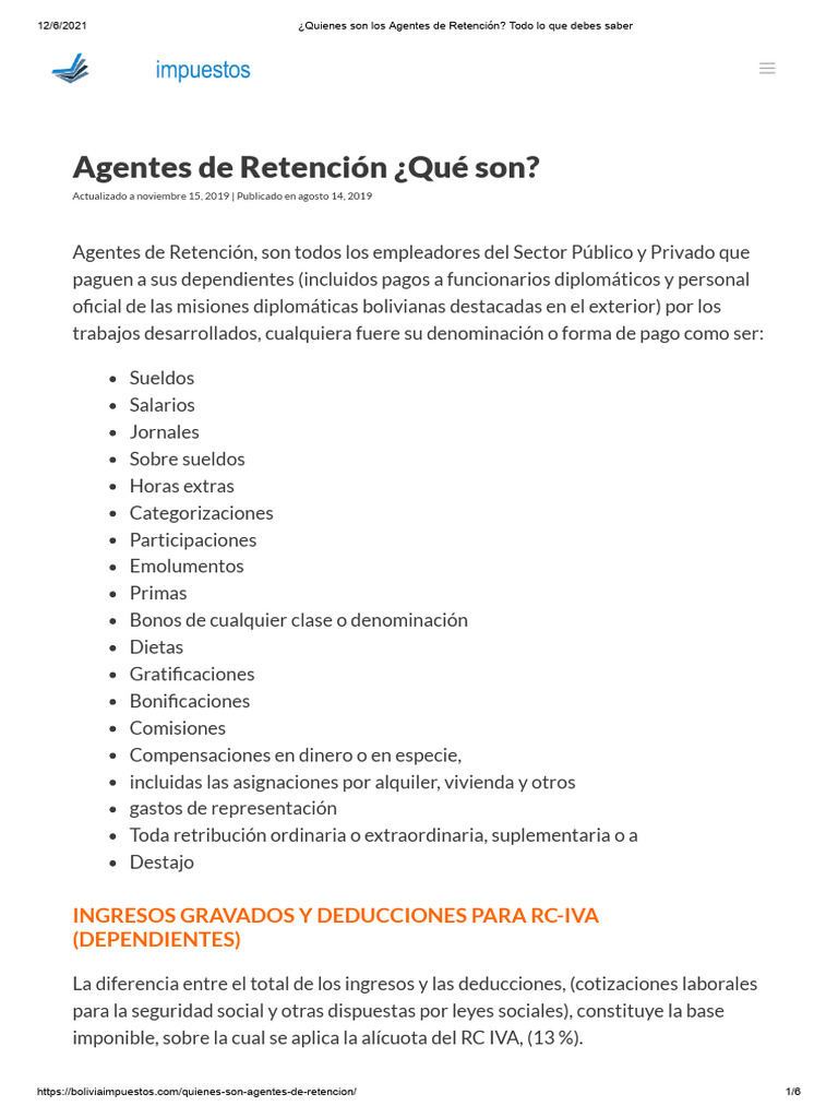 ¿Quienes Son Los Agentes de Retención - Todo Lo Que Debes Saber ...