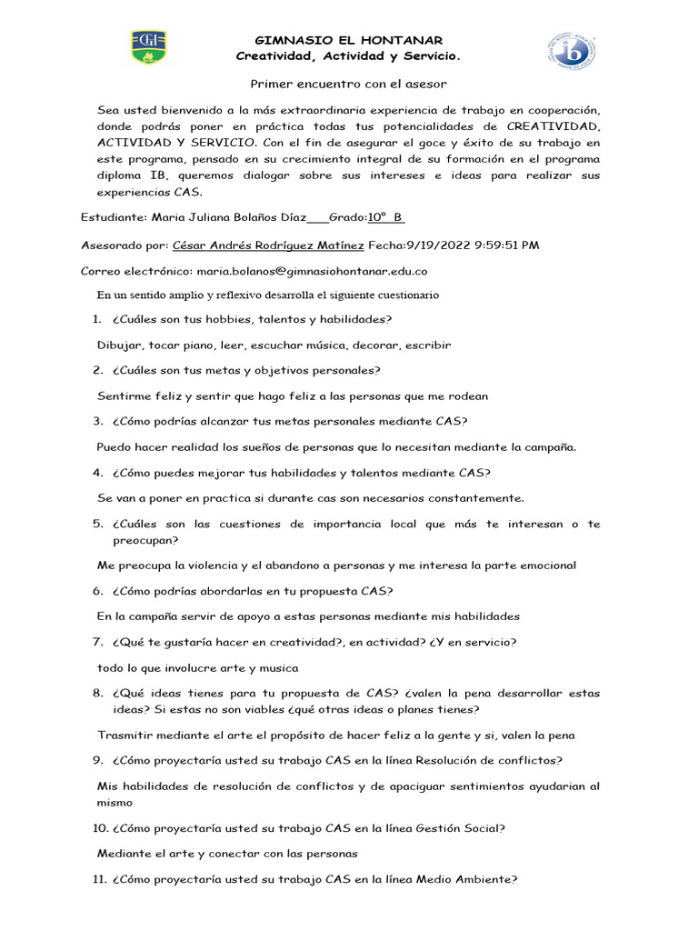 Primer Encuentro Con El Asesor 2022 | PDF | Creatividad