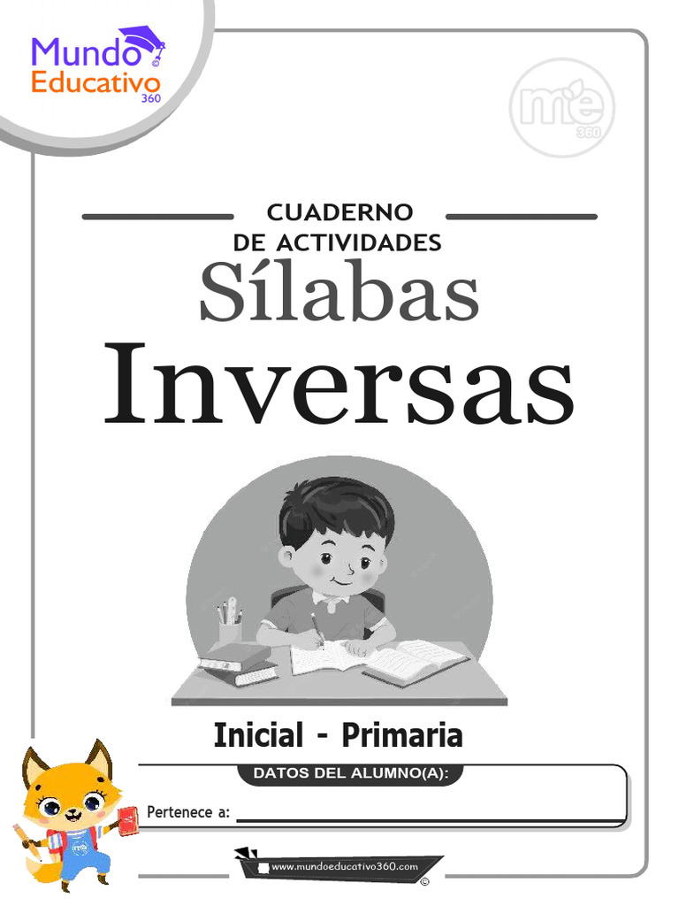 Cuadernillo Silabas Inversas Me360 | PDF