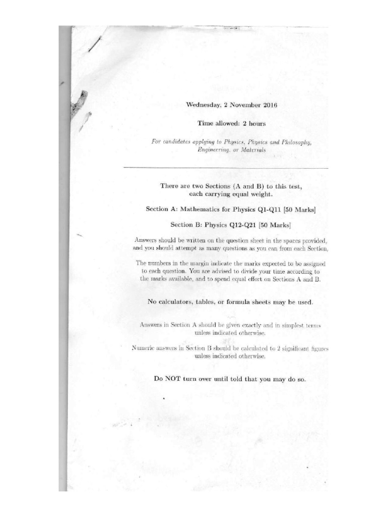 Oxford PAT 2016 Solution | PDF