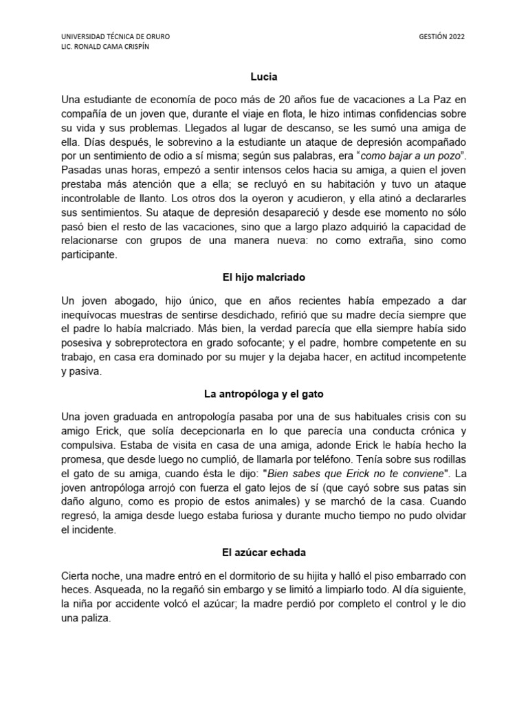 Casos 1 | PDF | Ficciones de misterio, "thriller" y crimen | Ficción general