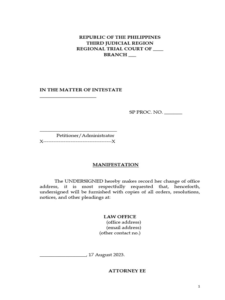 Sample Change of Address | PDF