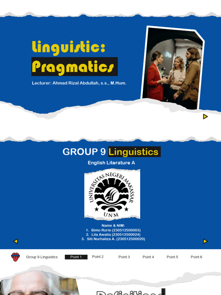 Pragmatics Group 9 | PDF | Context (Language Use) | Linguistics
