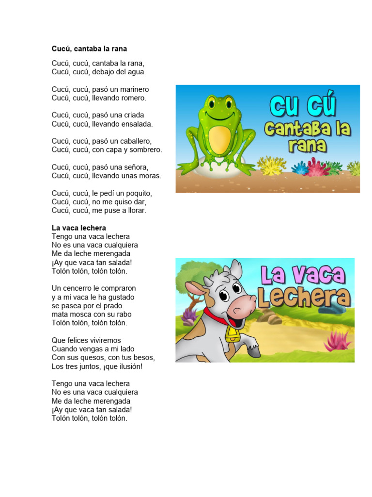 Cantos Infantiles | PDF