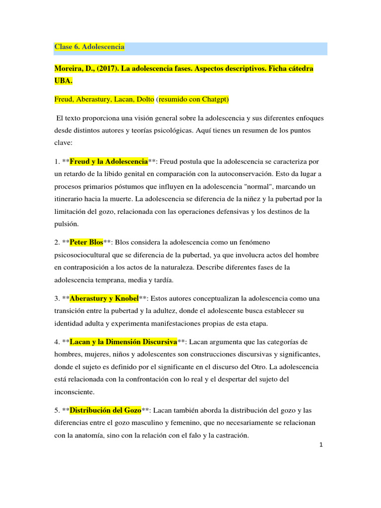 Resumen Mío 2do Parcial Desarrollo. | PDF | Jacques Lacan | Género