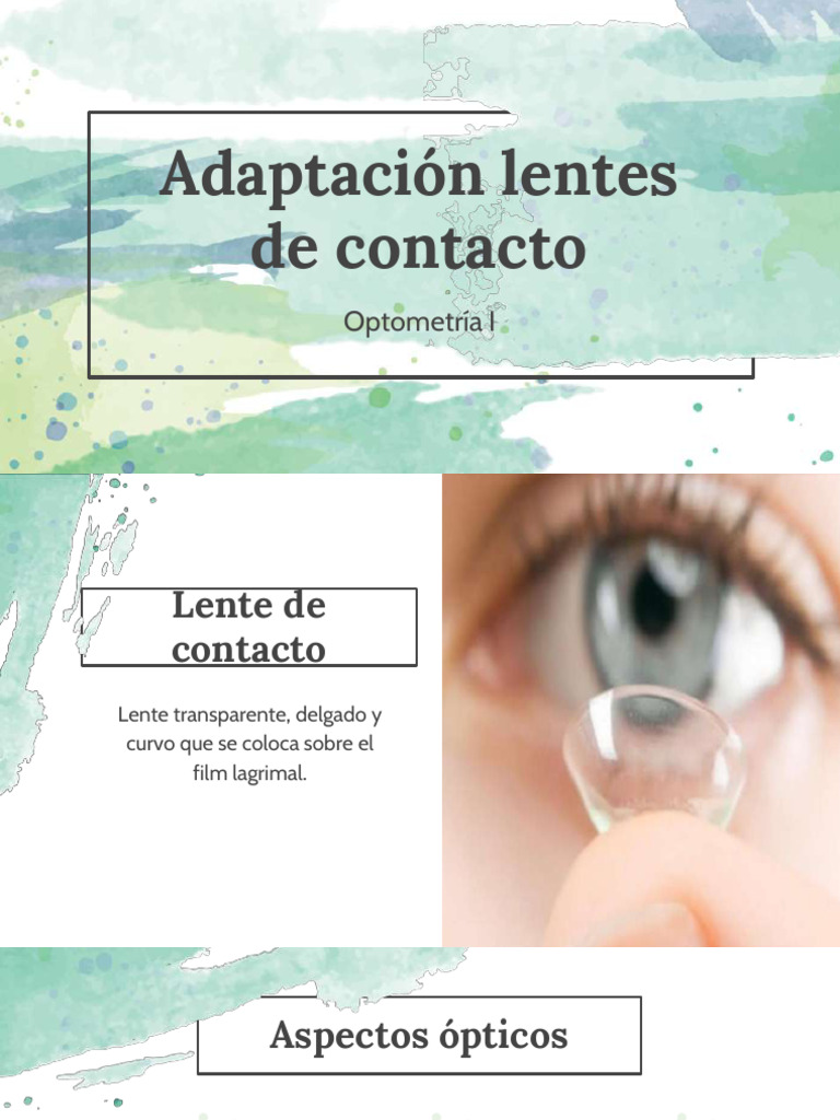 Lab 10 Lente de Contacto y Lente Prismatico 2023 | PDF | Córnea | Lentes