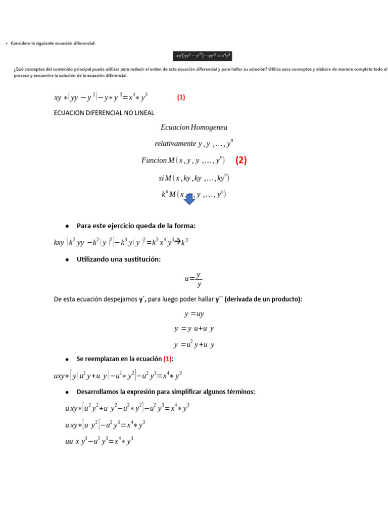 Foro Reduccion de Orden | PDF | Ecuaciones | Análisis matemático