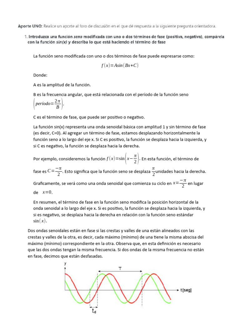 Foro Fisica | PDF | Fase (ondas) | Olas