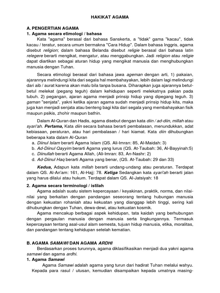 Hakikat Agama | PDF | Filsafat | Agama & Spiritualitas