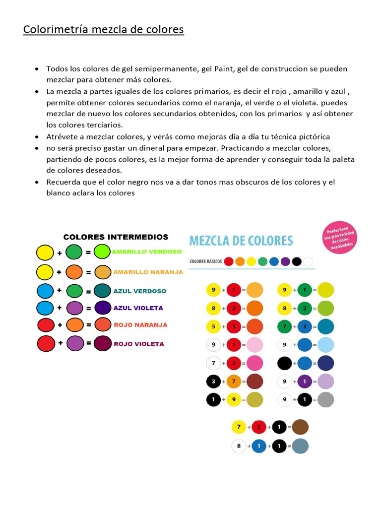 Colorimetria Teoria y Mezcla de Colores | PDF
