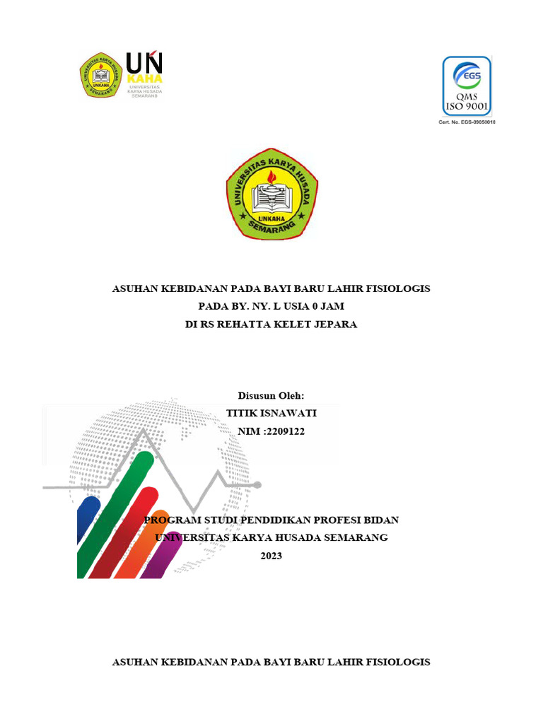 Soap Asuhan Kebidanan Pada Bayi Baru Lahir Fisiologis | PDF