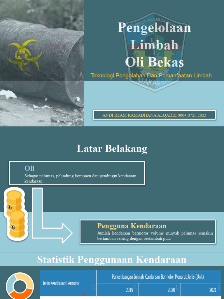 Pengolahan Limbah B3 (Oli Bekas) | PDF