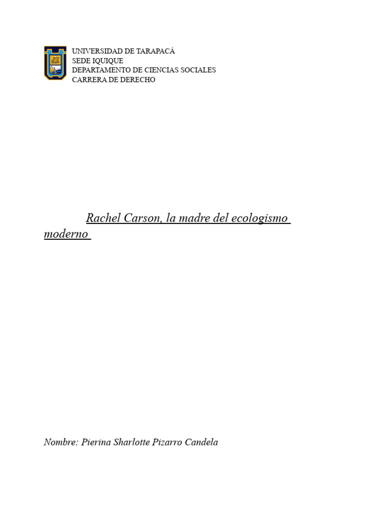 Rachel Carson | PDF | Entorno natural | Ciencias de la Tierra