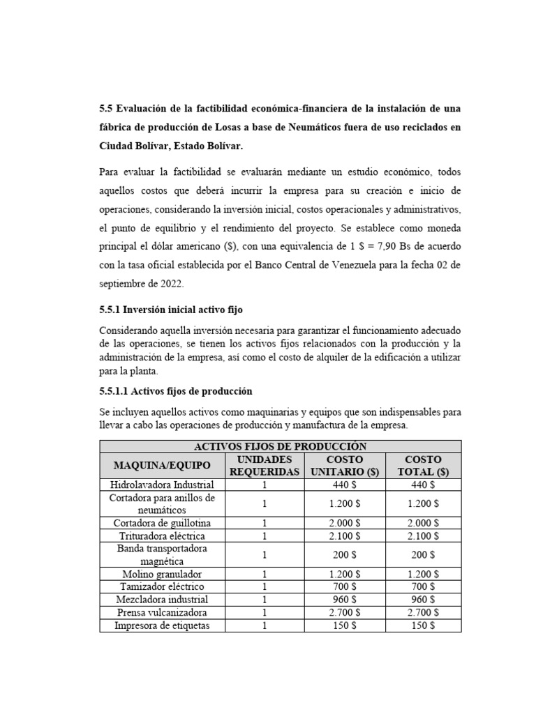 Estudio de Factibilidad | PDF | Sector secundario de la economía | Economias