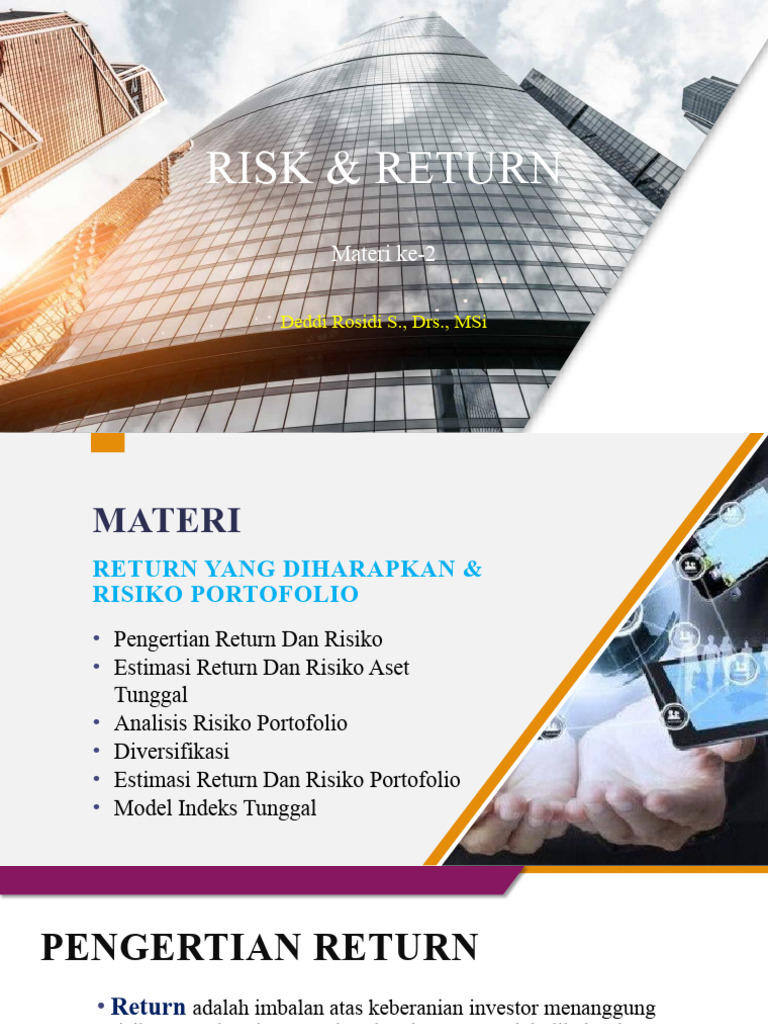 Analisis Risiko dan Return Portofolio | PDF | Metode & Bahan Ajar