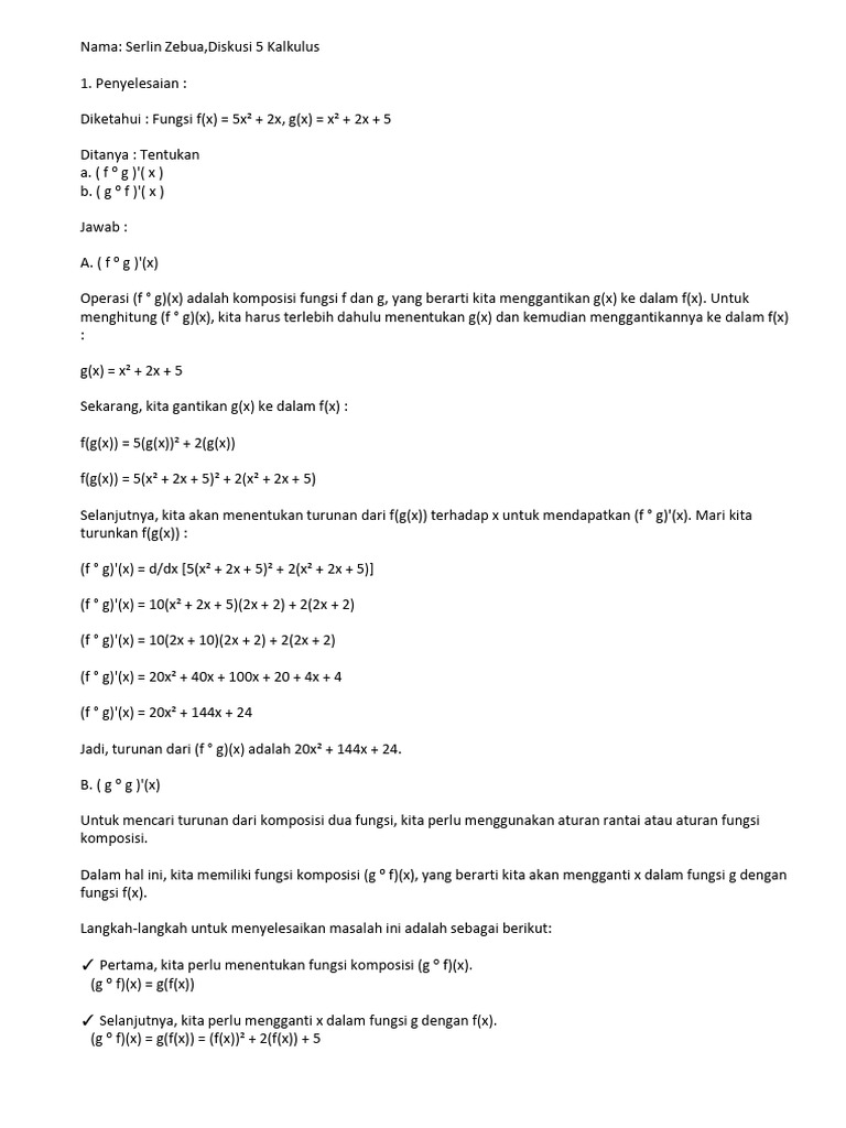 Diskusi 5 Kalkulus | PDF