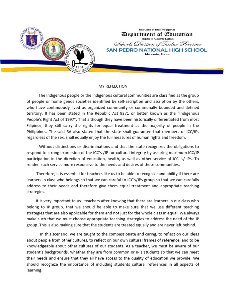 Indigenous Reflection | PDF | Learning | Rights