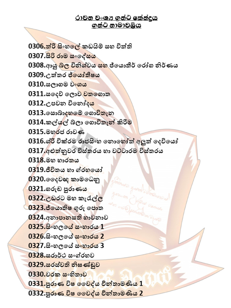 Book List of Ceylon Ravana Books Archives | PDF