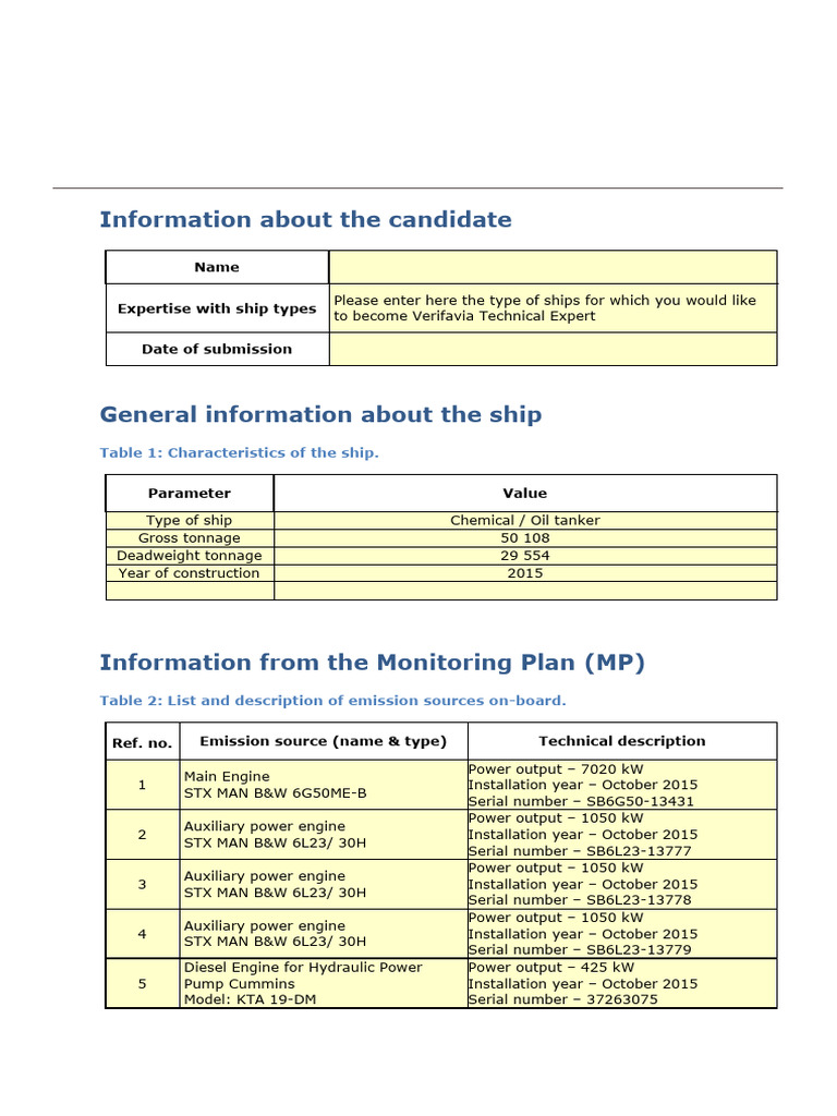 Rough Case Study EU MRV | PDF | Engines | Fuel Oil