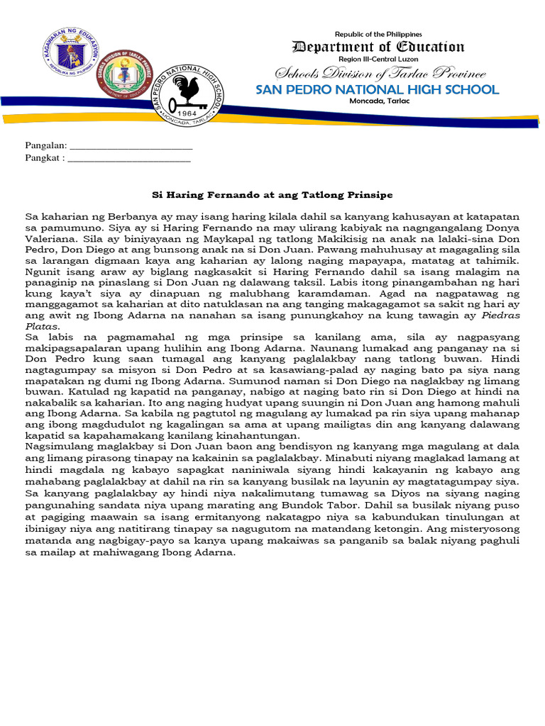 LAS - Ibong Adarna - 3 | PDF