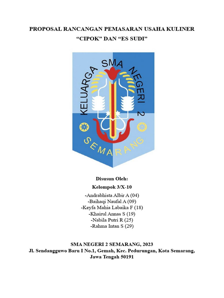 Proposal Rancangan Pemasaran Usaha Kuliner | PDF
