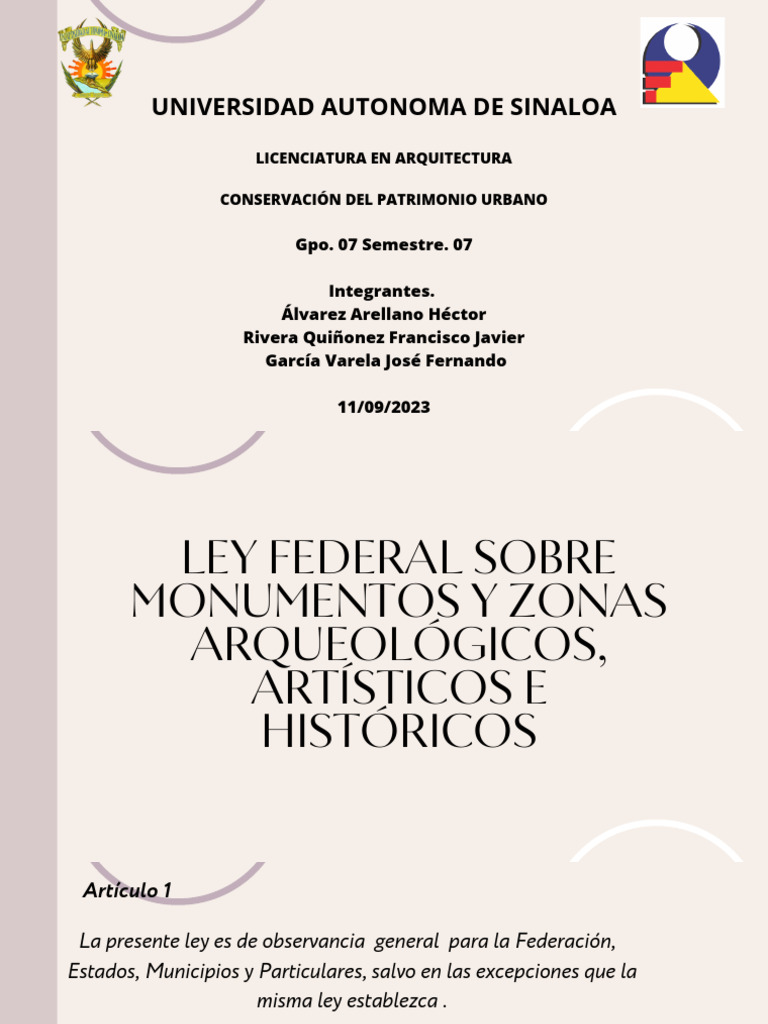 Ley Federal de Monumentos Históricos | PDF