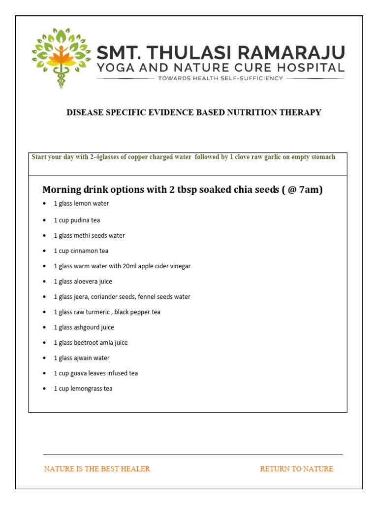 Evidence Based Nutrition Therapy | PDF | Lunch | Chickpea