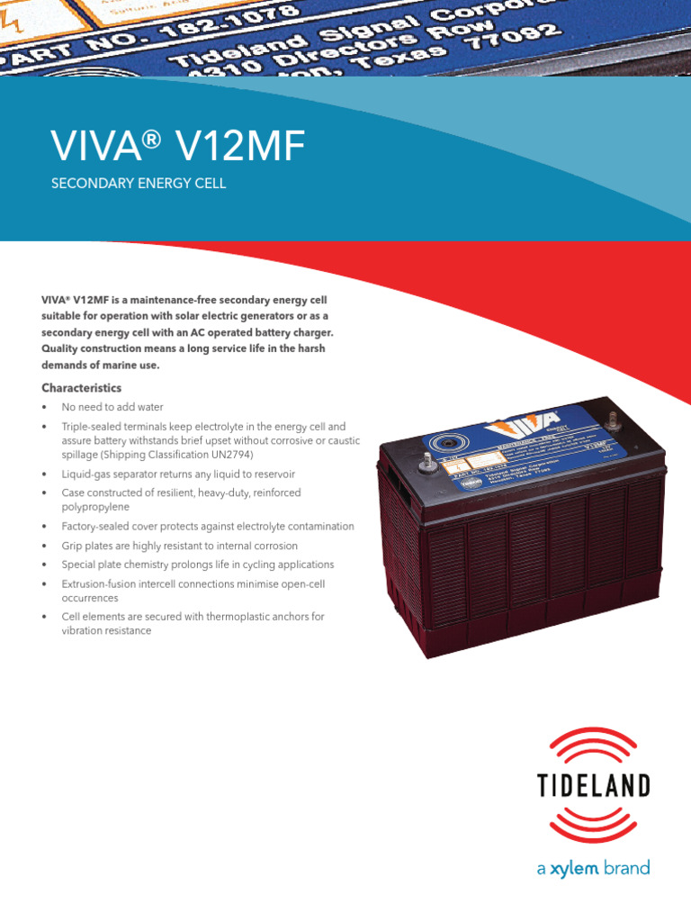 VIVA V12 MF Battery | PDF | Energy Technology | Nature
